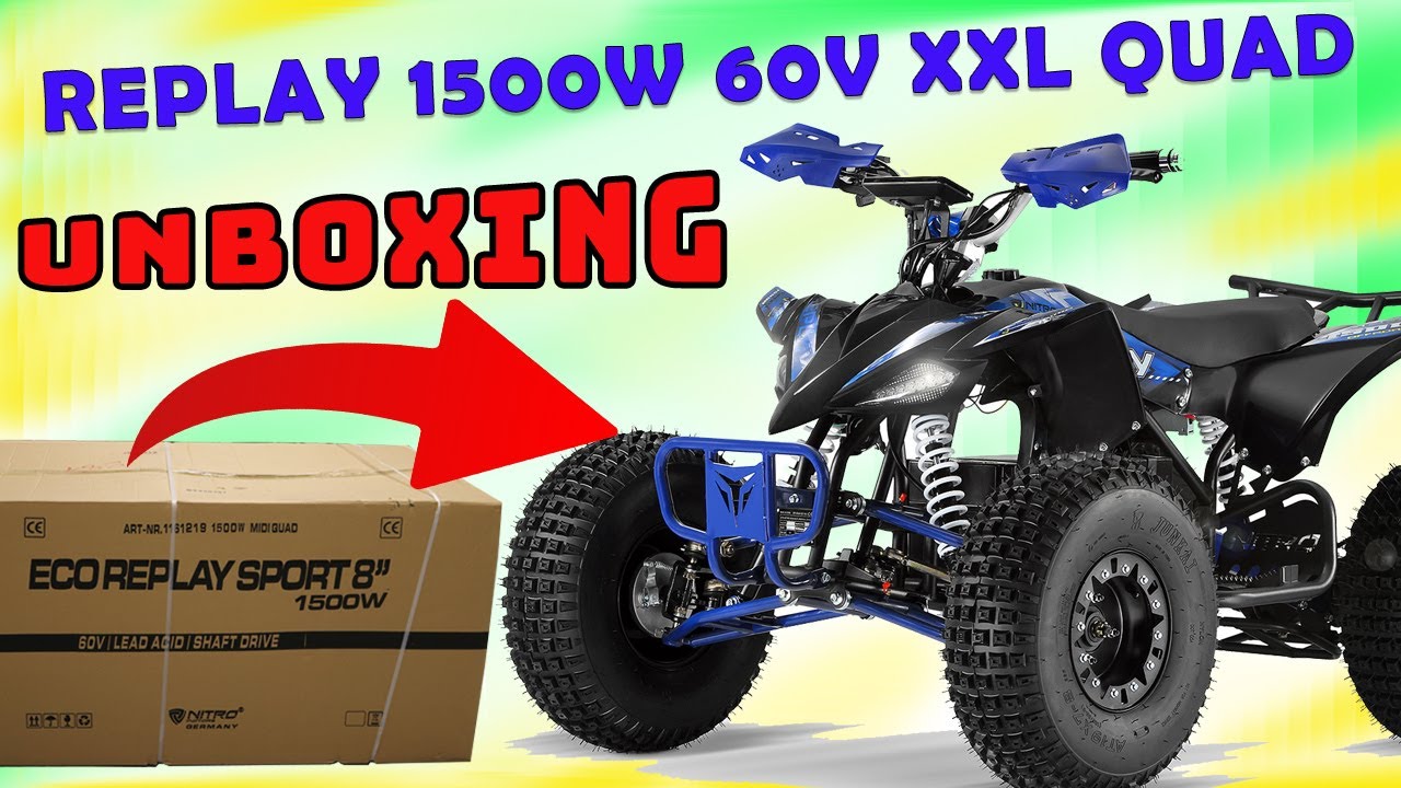 Replay 1500W 60V Electric Quad from Nitro Motors - UNBOXING + Assembly ...