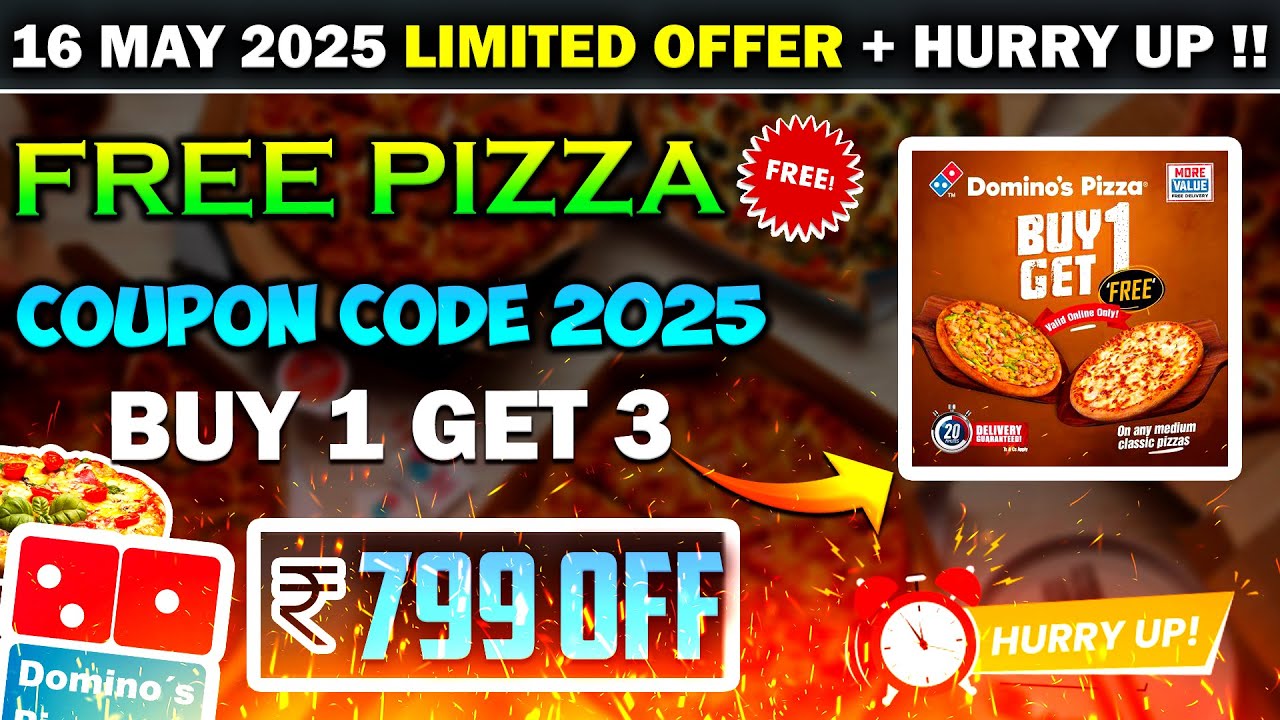 Domino's Coupon Code 2025 🔥 | Get 100% FREE Pizza Deals & Discounts ...