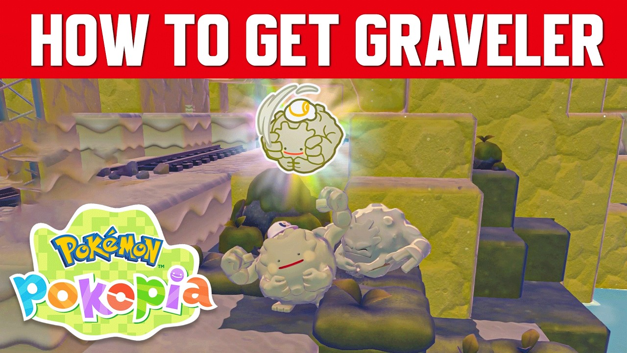 Pokemon Pokopia - How to get Graveler and Learn Roll Out - YouTube