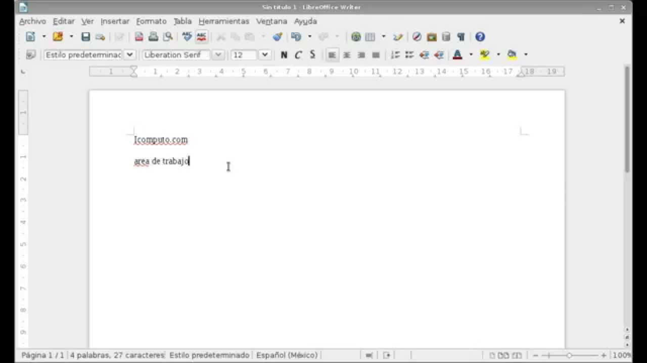 #1 LibreOffice Writer: Elementos de la Pantalla - YouTube