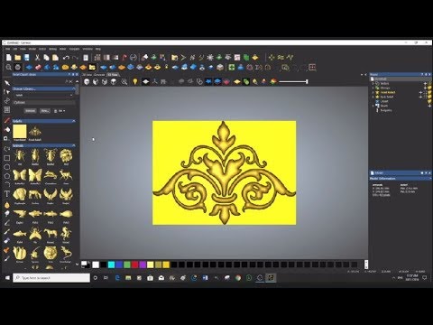 Carveco tutorial making a 3D relief from a simple drawing - YouTube