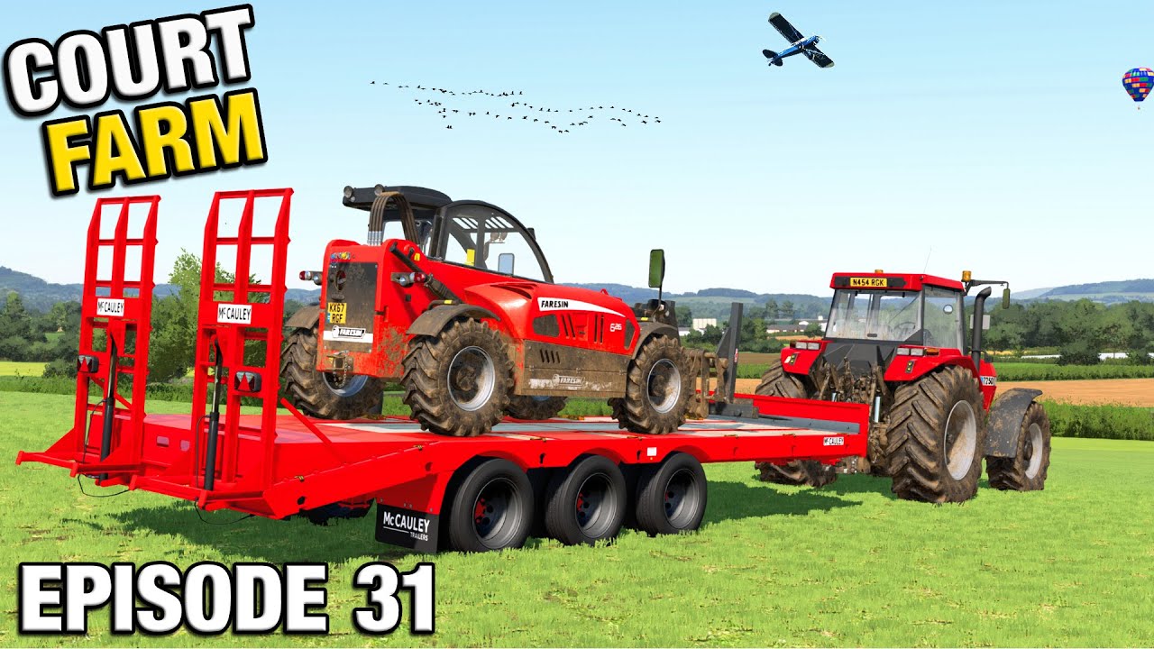 BUYING A LOW LOADER TRAILER Court Farm Country Park FS22 Ep 31 - YouTube