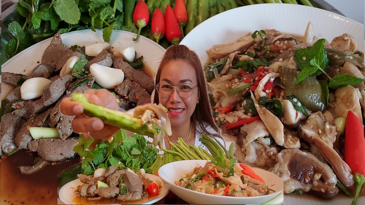 ซุบมะเขือใส่เห็ดผึ้งหวาน แจ่วเห็ดผึ้งหวาน พล่าตับหวาน ผักกับมะระจีนสาระ ...