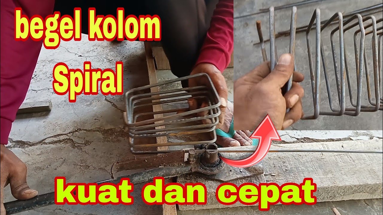 membuat begel spiral || begel kolom spiral - YouTube