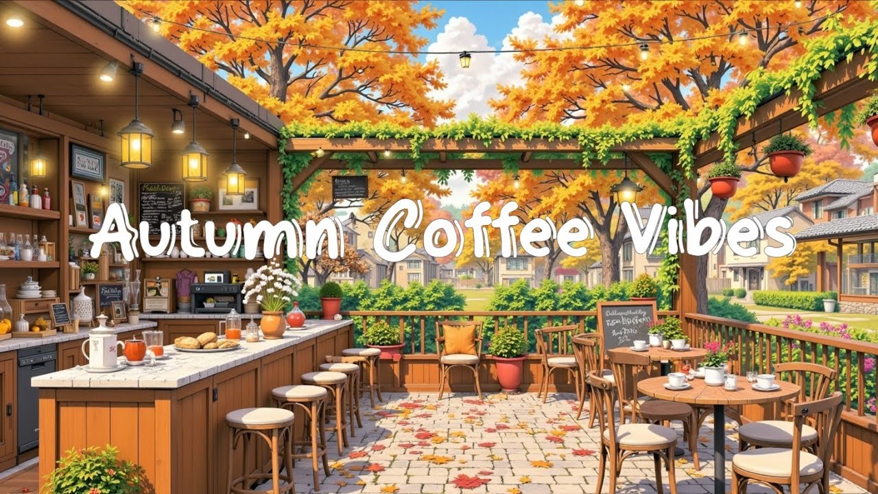 Cozy Coffee 🧡 ~ Lofi Fall Cafe 🍁 🍂 Morning Study Music / Relaxing Chill ...