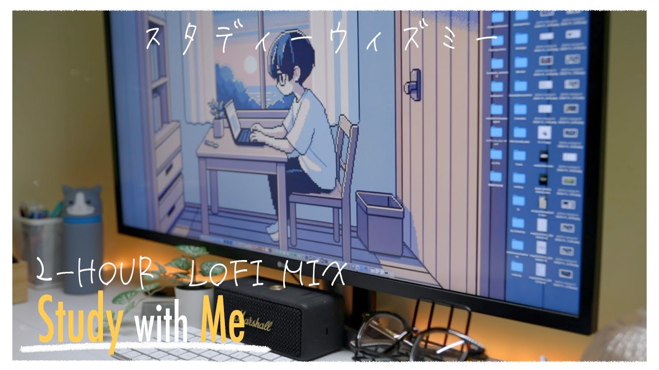 🍬2-Hour Study with Me (Pomodoro 50/10, Ambient, Lofi, Timer)Day70 - YouTube