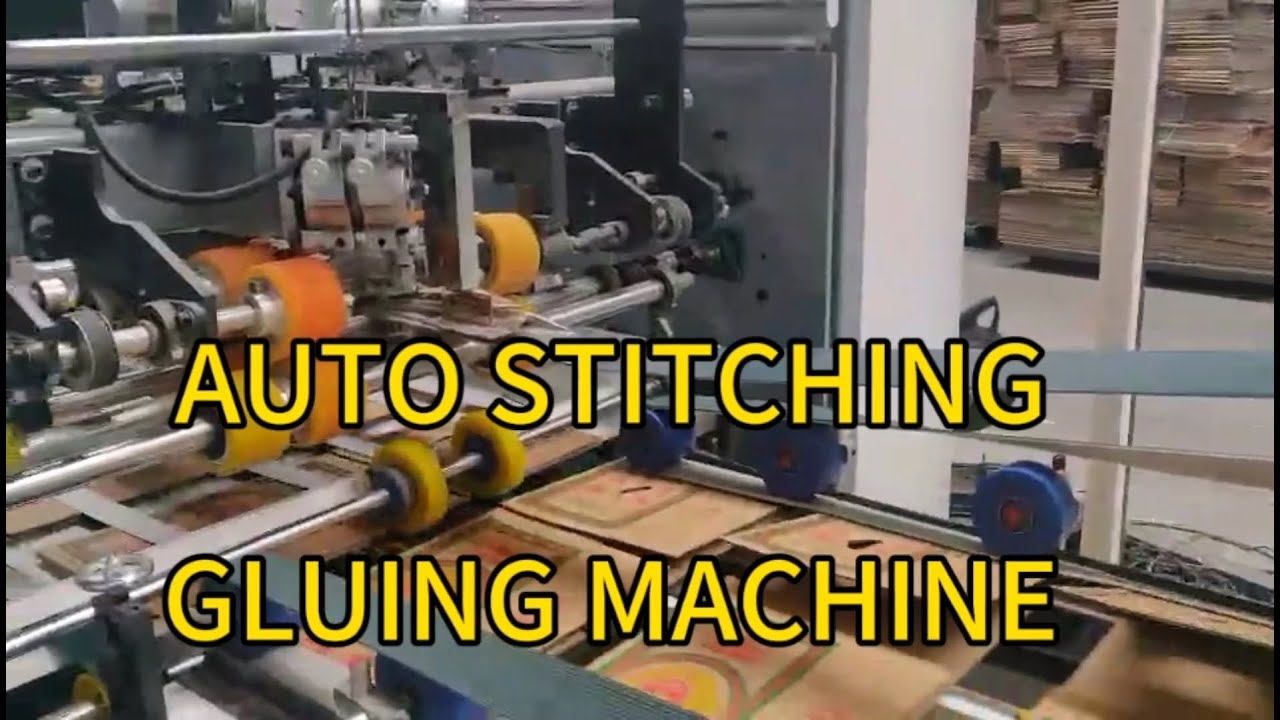 #Auto stitching gluing machine #stitching #foldergluer #cartonmachine # ...