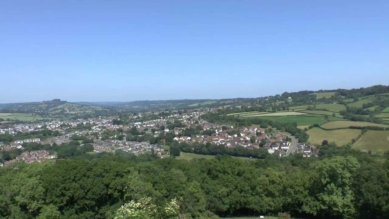 Honiton from Roundball Hill on clear sunny day. Full HD 1080p - YouTube