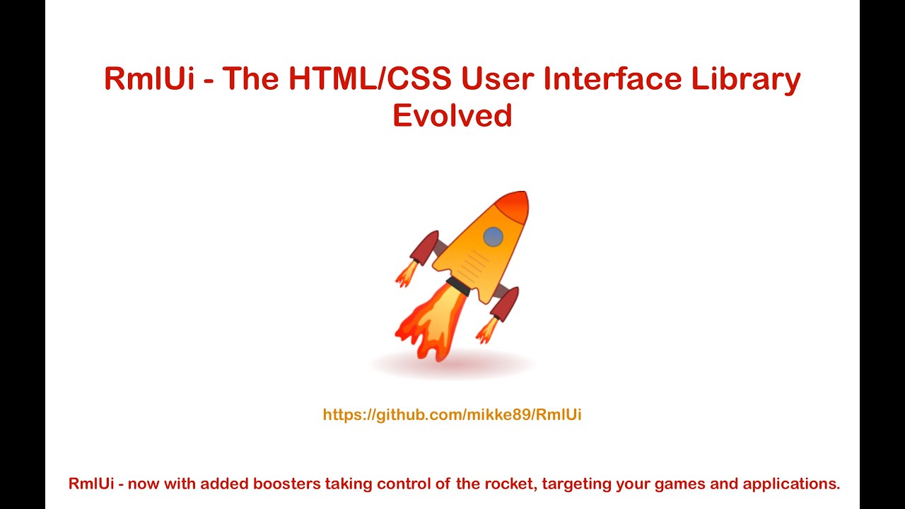 Rml UI - C++ - Test on Raspberry Pi 3 - YouTube