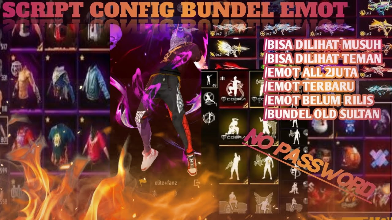 SCRIPT CONFIG BUNDEL EMOT TERBARU FREFIRE ALL EMOT 2 JUTA DAN EMOT ...