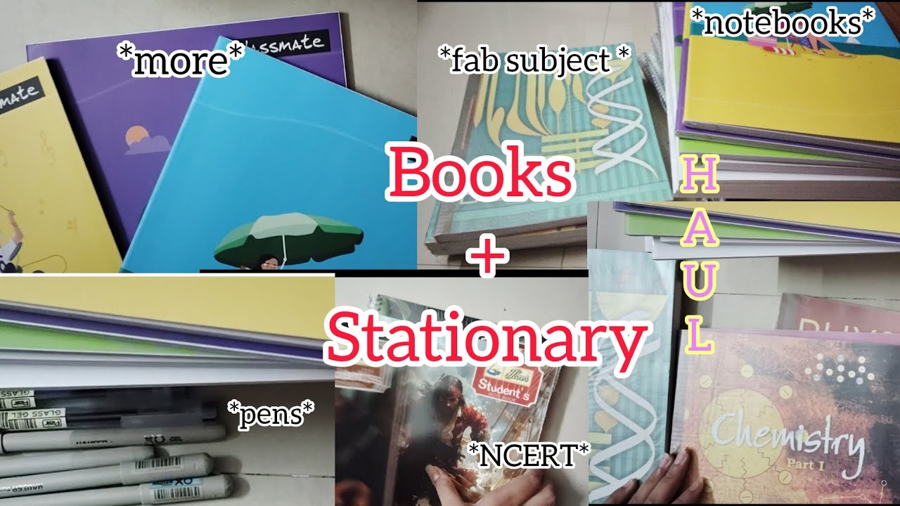 STATIONARY + BOOKS HAUL | NCERT Books, notebook, etc. - YouTube