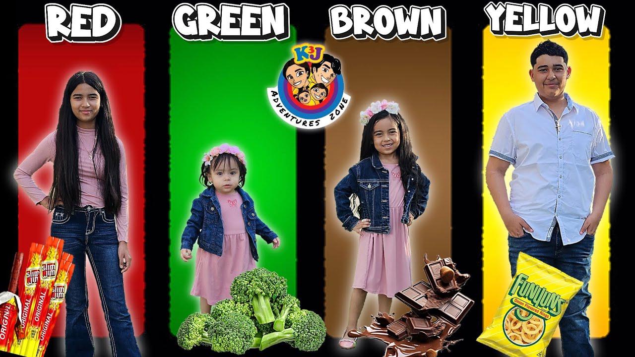 EATING only ONE COLOR FOOD for 24 HOURS! - YouTube