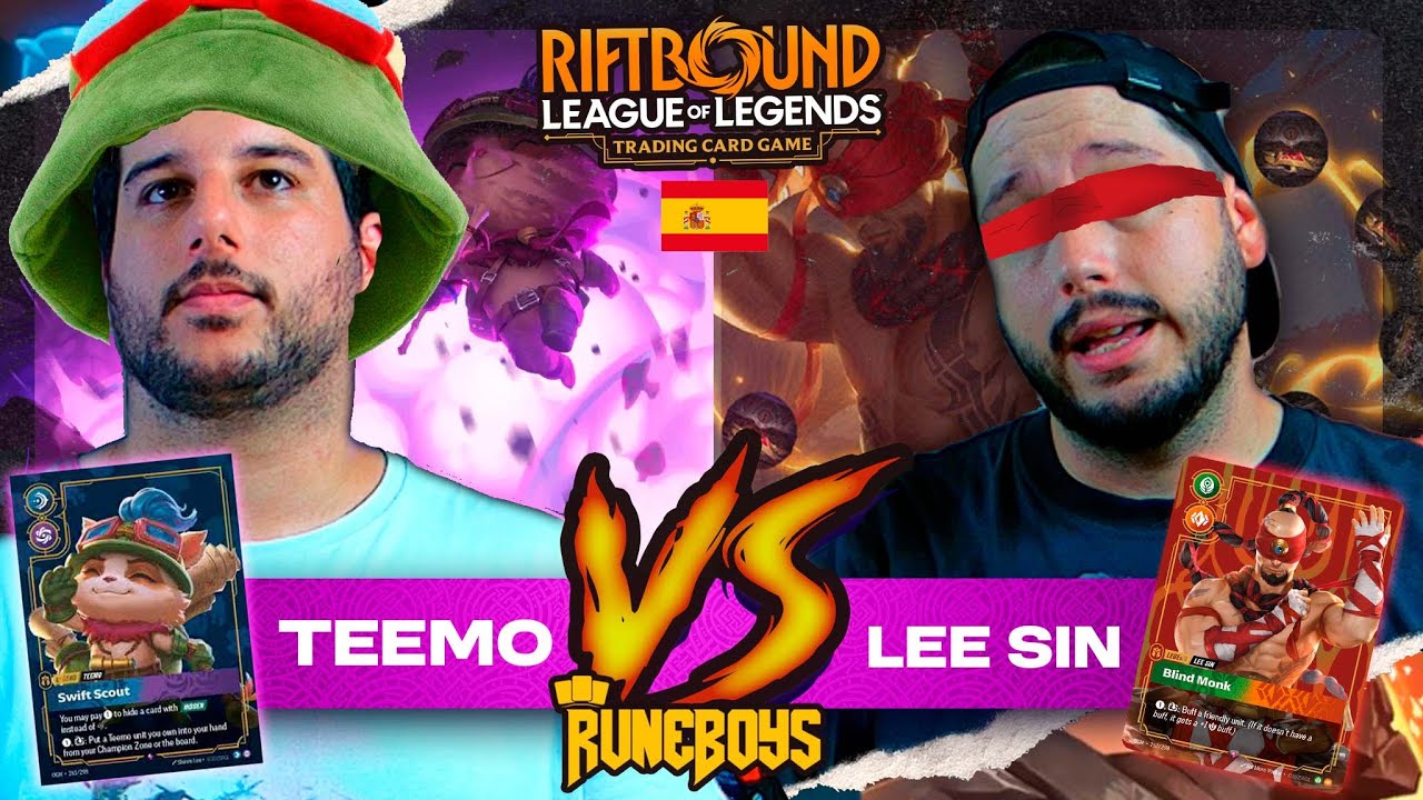 LEE SIN 🟢🟠 VS TEEMO 🔵🟣 Partida Completa!! RIFTBOUND - League of Legends ...