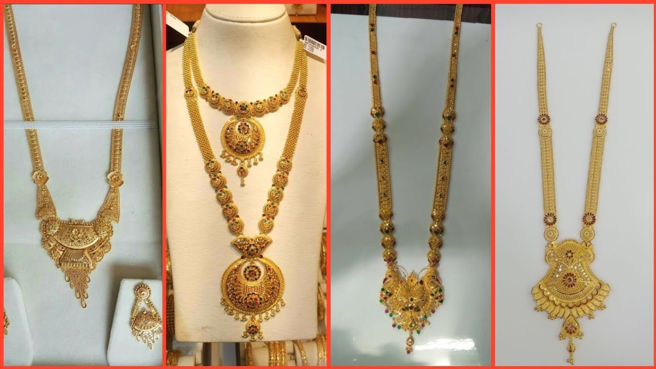 Latest Beautiful Gold Rani Haar Design/Latest Beautiful Gold Long ...