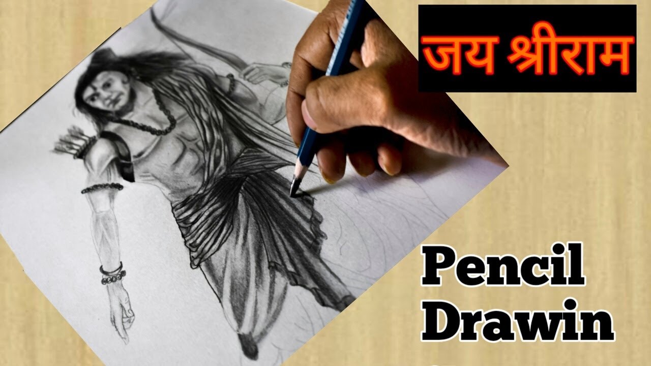 Shri Ram pencil drawing / shri ram skrtch / Lord ram drawing video ...