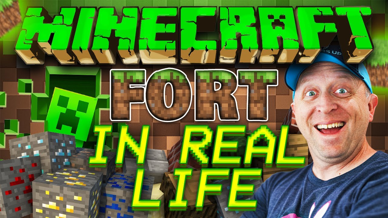 REAL MINECRAFT CARDBOARD BOX FORT (HOUSE) - YouTube
