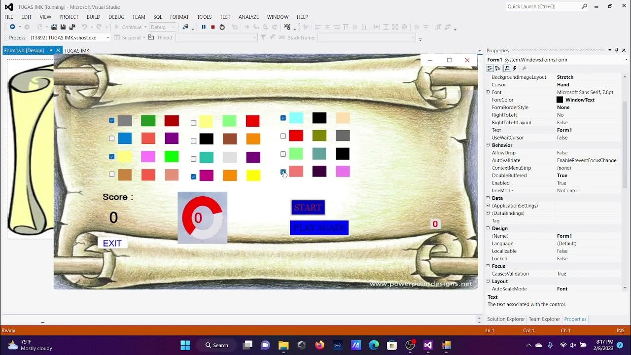 VB.NET - Color Sequence & Word Sequence Project (Visual Studio 2012 ...