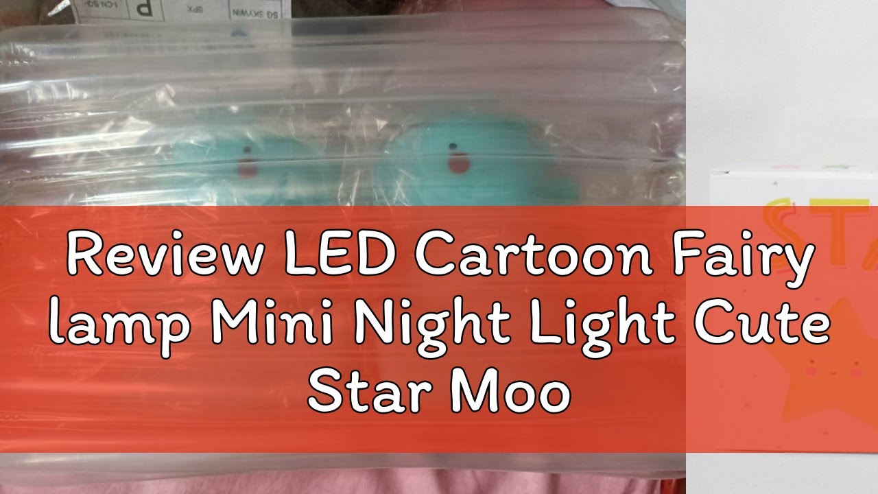 Review LED Cartoon Fairy lamp Mini Night Light Cute Star Moon Clouds ...