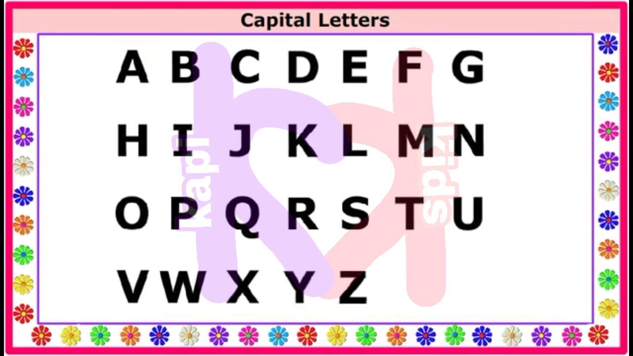 ABCD Capital Letters, English Alphabet For Kids - YouTube
