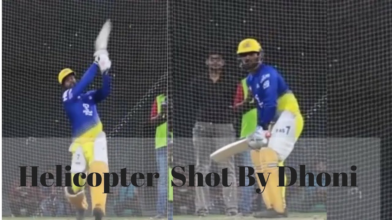 Ms Dhoni Playing Helicopter Shot in Practice Session - YouTube