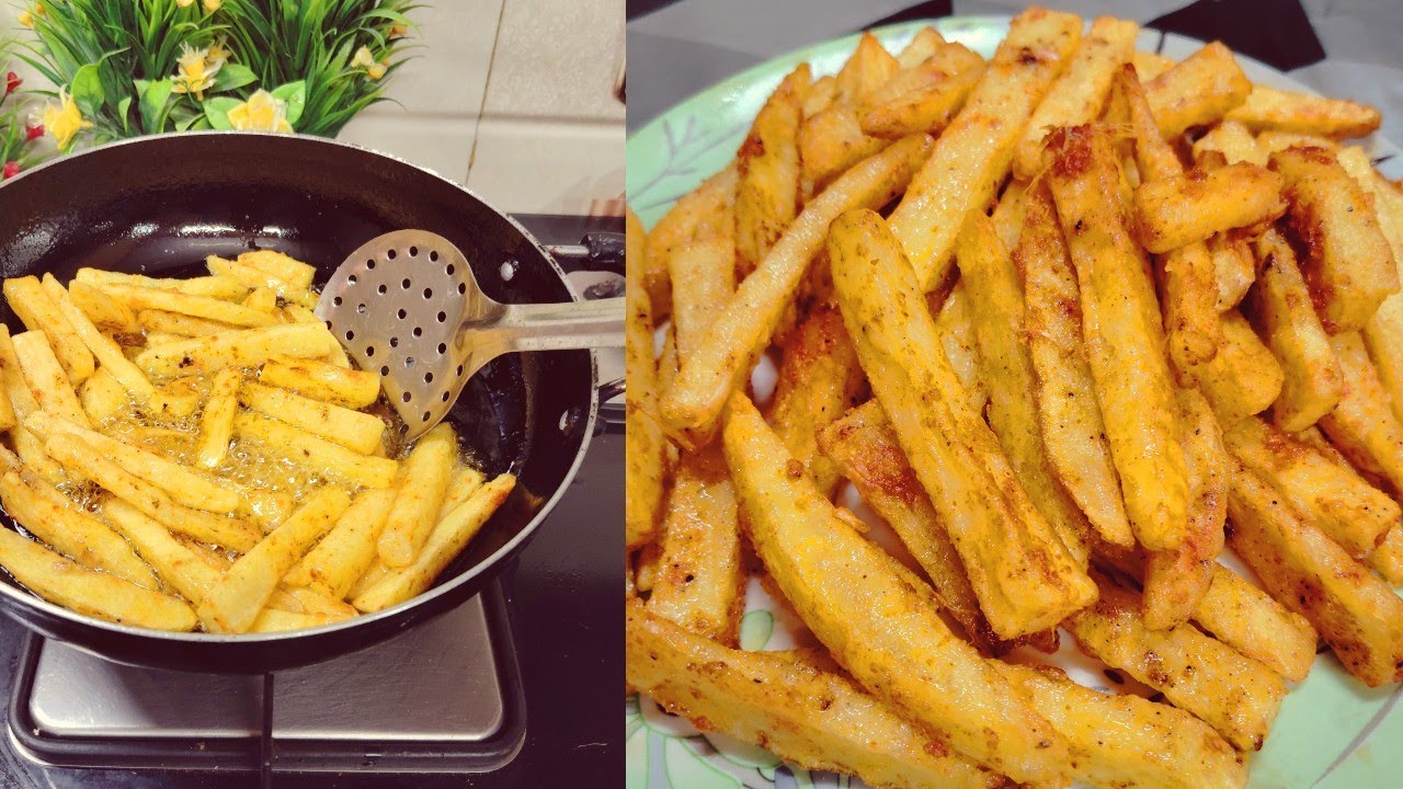 crispy French fries with garlic Butter potato recipe - YouTube