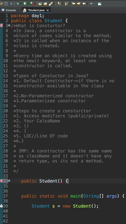 constructor in Java | and how to create a constructor - YouTube