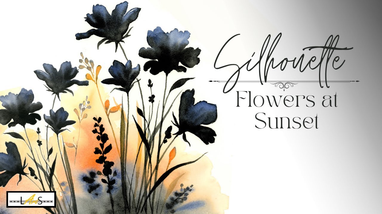 STRIKING!! 🤩 Sunset Silhouettes! Watercolor: Painting with Black...Easy ...