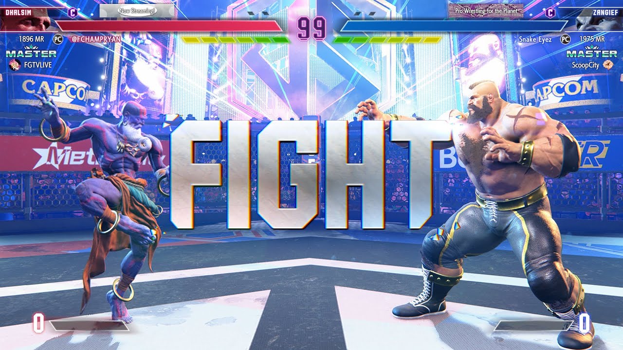 SF6 Fchamp (Dhalsim) VS (Zangief) Snake Eyez 2nd Set - YouTube