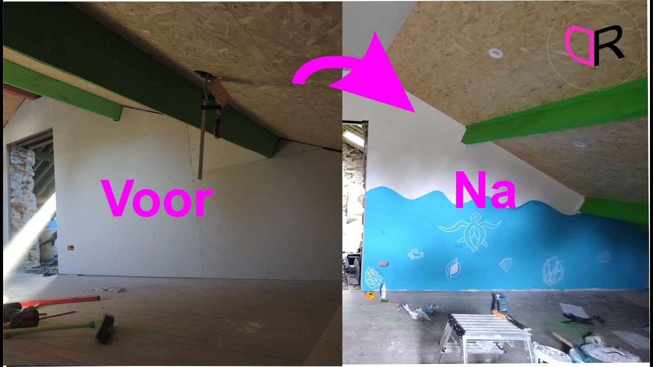 zolderrenovatie - slaapkamer deel 5 - muur fermacell finish ...