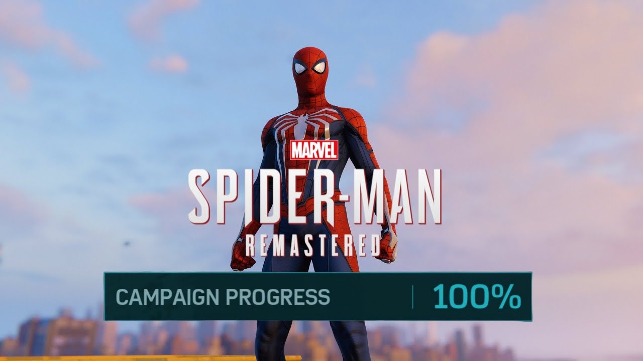 Marvel's Spider-Man Remastered - 100% Compaign Progress - YouTube