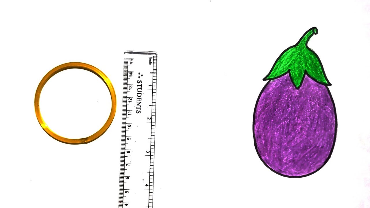 brinjal drawing colour l brinjal drawing easy l how to draw brinjal ...