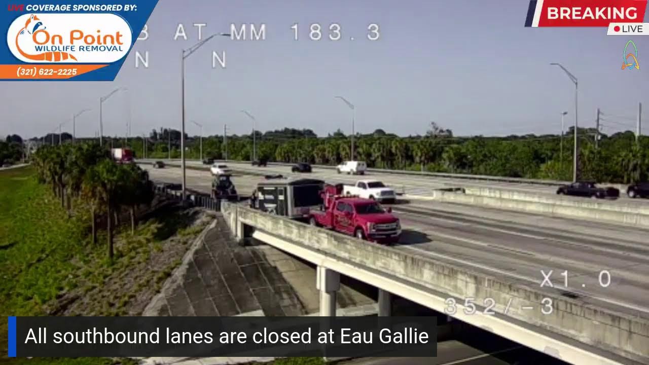 Recovery of Burned RV as workers try to get the highway back open ...