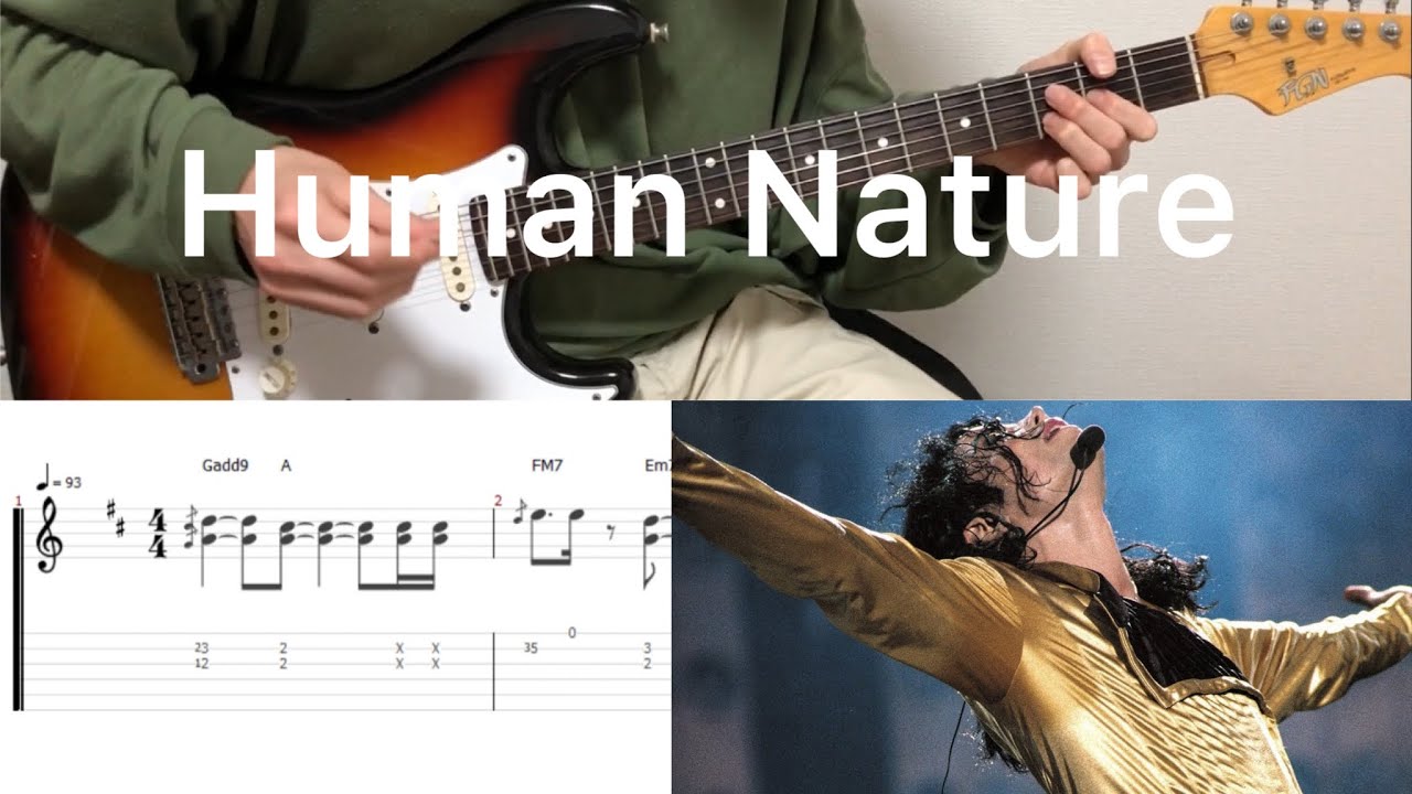 Michael Jackson - Human Nature (guitar cover with tabs & chords) - YouTube