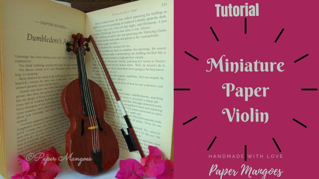 Miniature Paper violin 🎻 #Shorts - YouTube