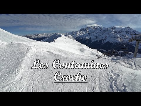 Skiing in Les Contamines - Croche