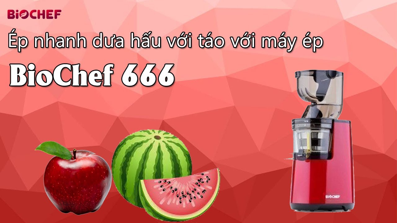 Ép nhanh Dưa Hấu & Táo trong giờ nghỉ trưa | Biochef 666 - YouTube