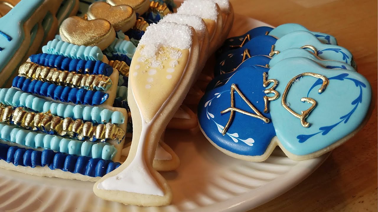 Champagne Glass | Decorated Sugar Cookies - YouTube