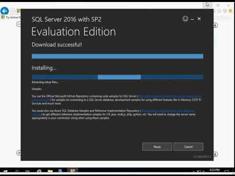 Installing Microsoft SQL Server 2016 - YouTube