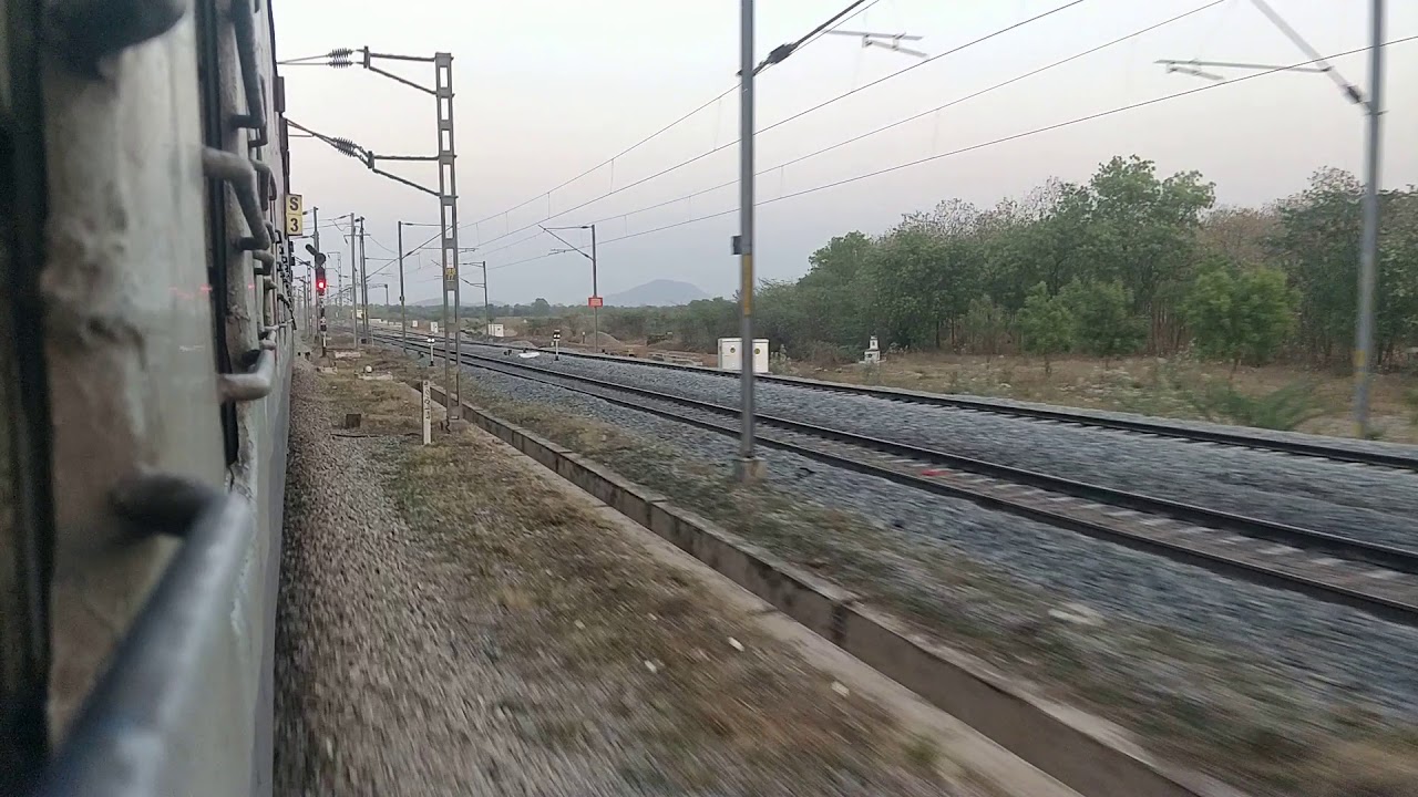 Tirumala Express Going Full Speed Around 110 Kmph At Obulavaripalli In ...