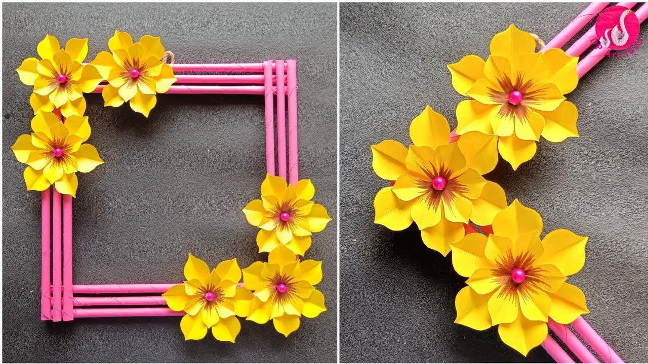 Easy And Beautiful Paper Wall Hanging || Home Decor Craft || Wall ...