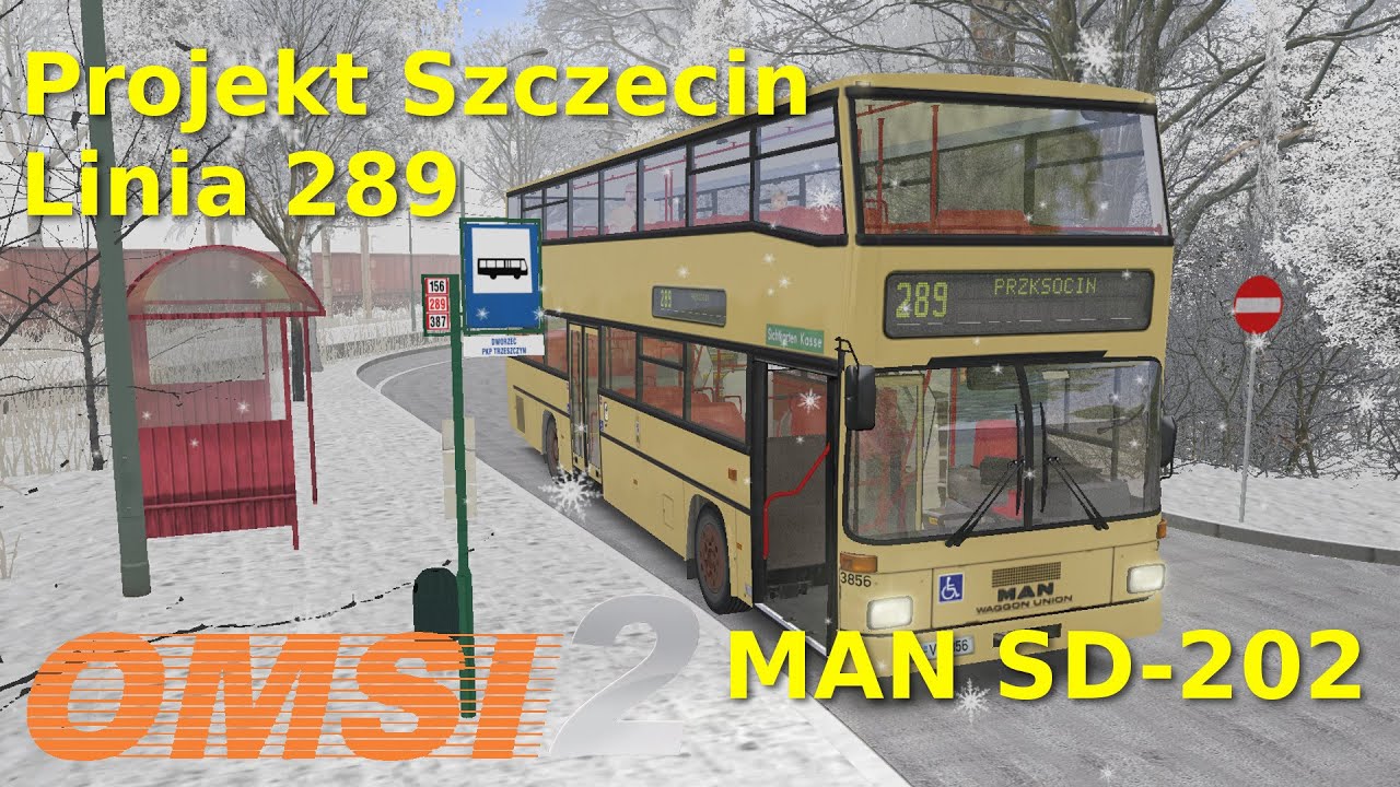 MAN SD-202 D92 - Fikcyjny Szczecin Linia 289 OMSI 2 - YouTube