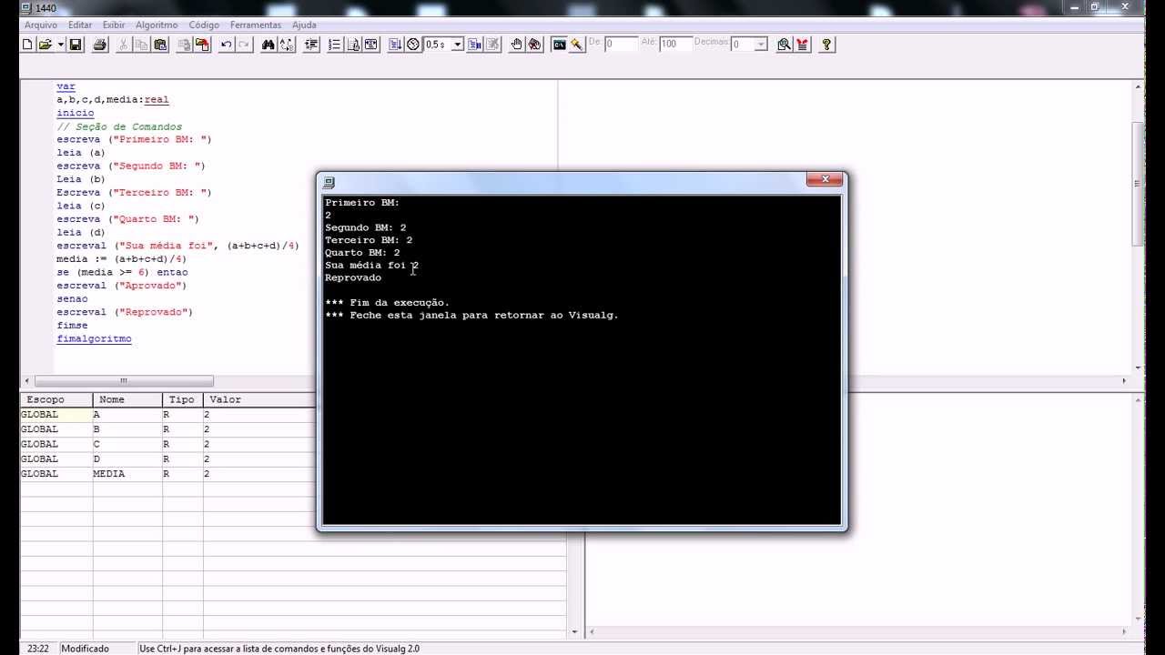 Aula 3 Visualg - adicionando condição 2 - YouTube
