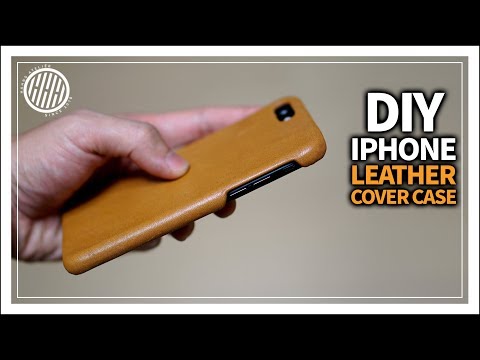 [Leather Craft] DIY Iphone leather case / How to make Leather phone case