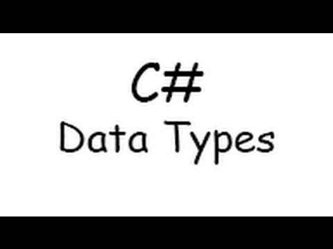 C# Tutorial 002 - Data Types - YouTube