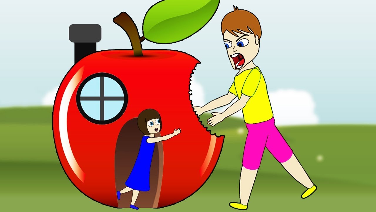 ELSA’s Mega People Apple Finger Family Song Nursery Rhymes - YouTube