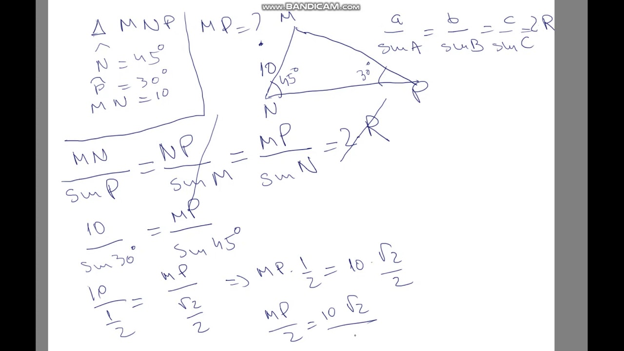 Teorema sinusului 1 - YouTube