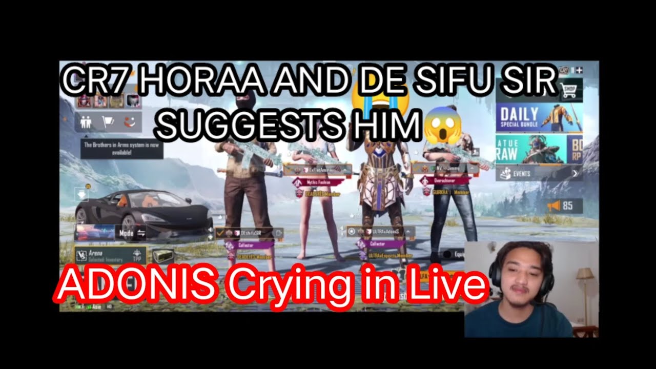 ADONIS CRYING IN LIVE 😱 ADONIS LEAVE YOUTUBE #cr7horaa AND #DEShifusir ...