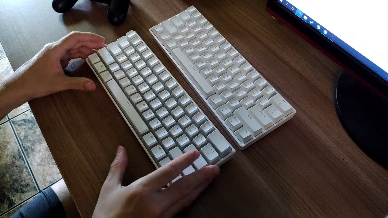 Gamakay mk61 vs gk61 Comparação - Switch red e Switch yellow óptico ...