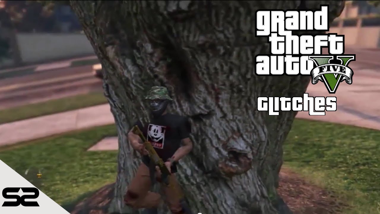 GTA 5 Glitches - Hide in a Tree Glitch! (GTA Online) - YouTube