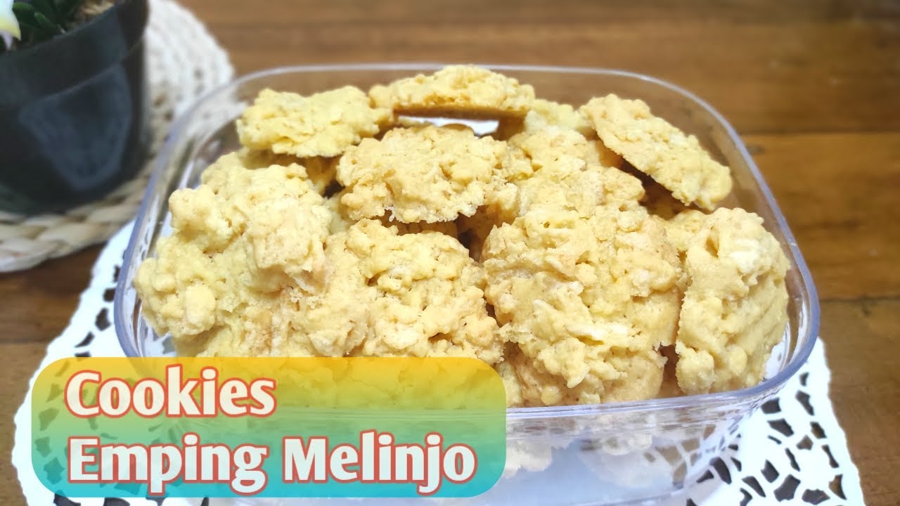 Resep kue kering emping melinjo. Cookies melinjo | Kue lebaran. - YouTube
